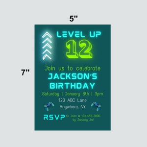 Level up Birthday Invitation Template | Editable Boys Birthday ...