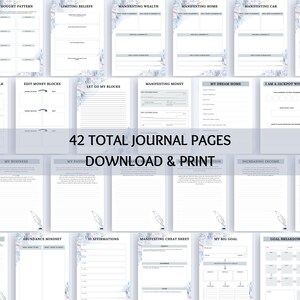 Printable Abundance Journal: Manifestation and Goal Planner - Etsy