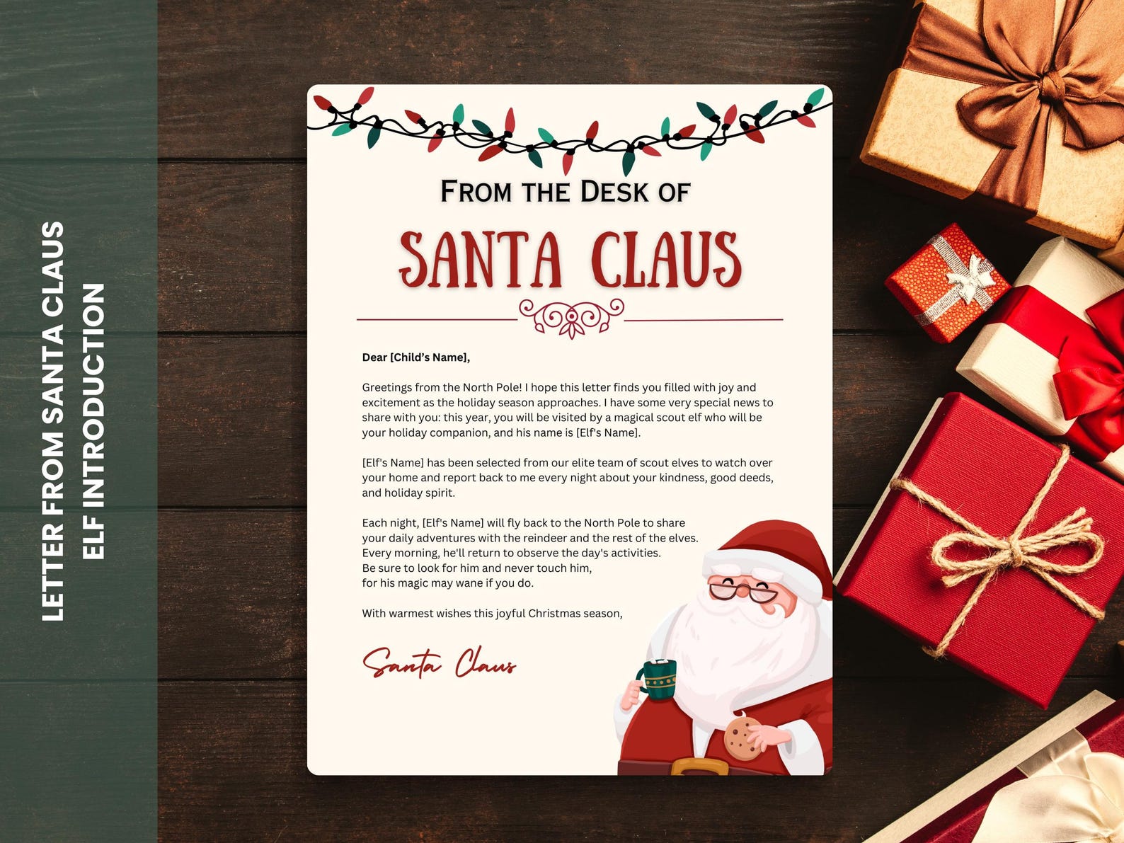 First Time Elf Arrival Letter | Editable Elf Arrival Letter From Santa ...
