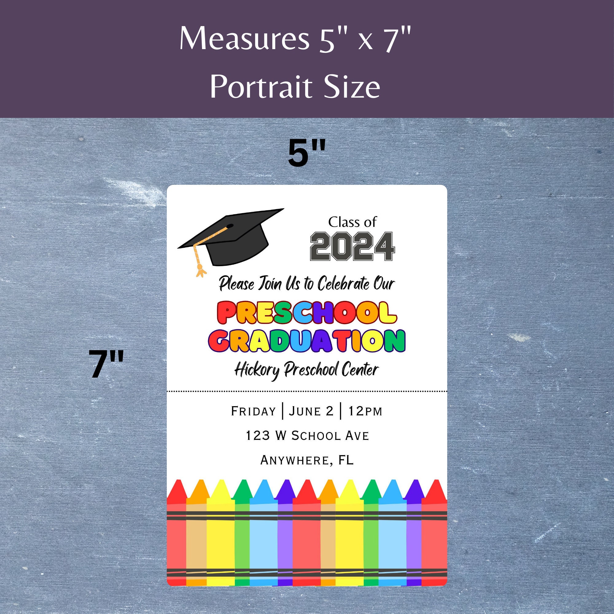Preschool Graduation Invitation Template Graduation Invitation Template ...