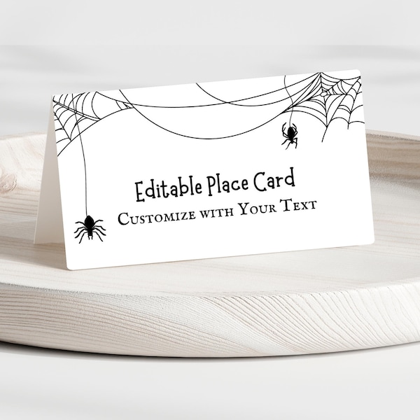 Halloween Place Card - Etsy