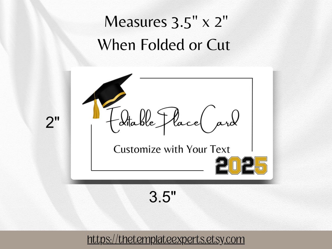 Graduation Buffet Card Template | Graduation Place Card | Food Card ...