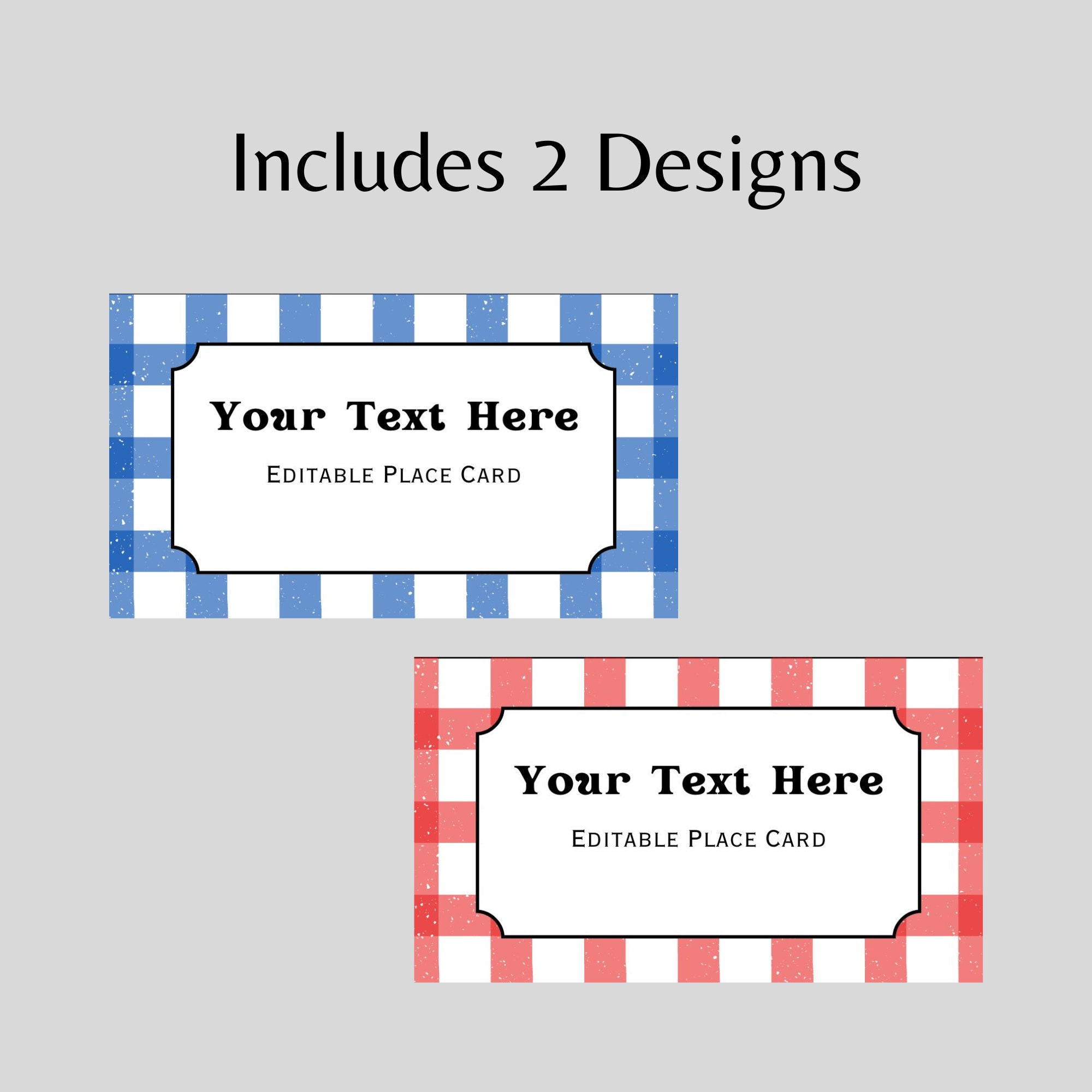 BBQ Buffet Card Template | BBQ Place Card | Food Card Template | Buffet ...