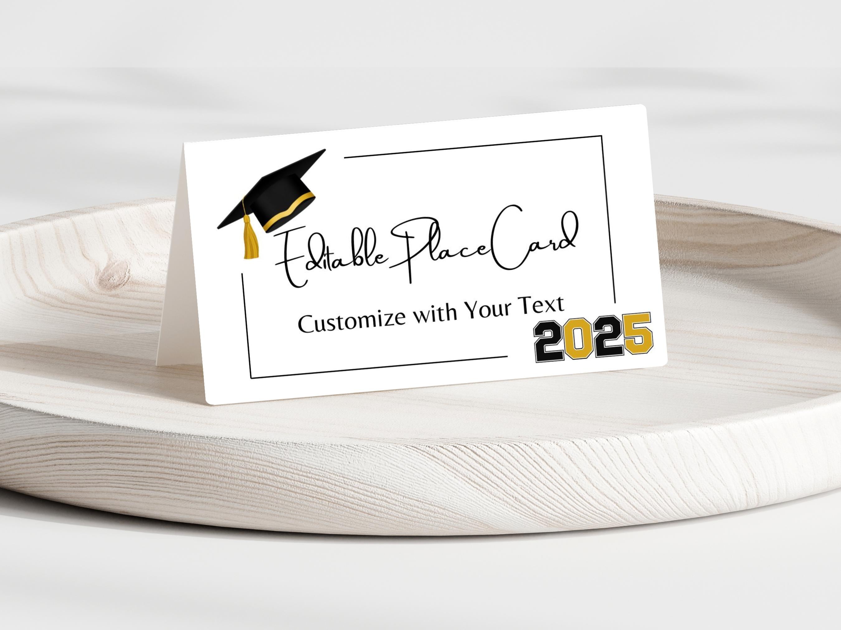 Graduation Buffet Card Template | Graduation Place Card | Food Card ...