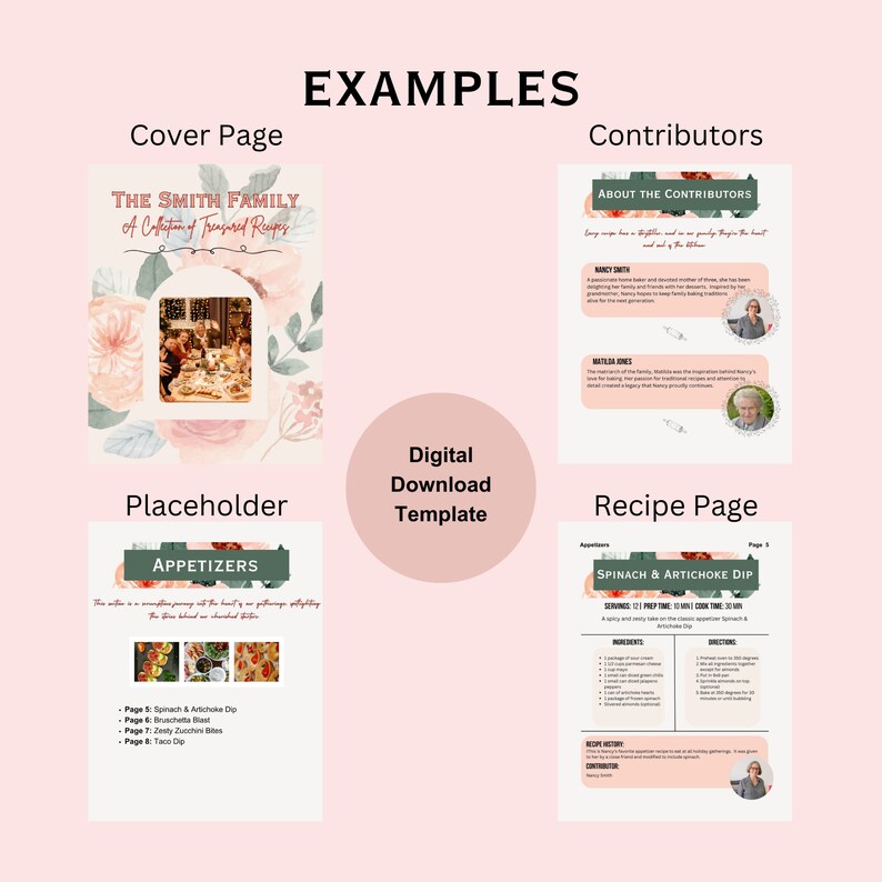 Customizable Family Cookbook Template: Recipe Keeper (digital Download ...