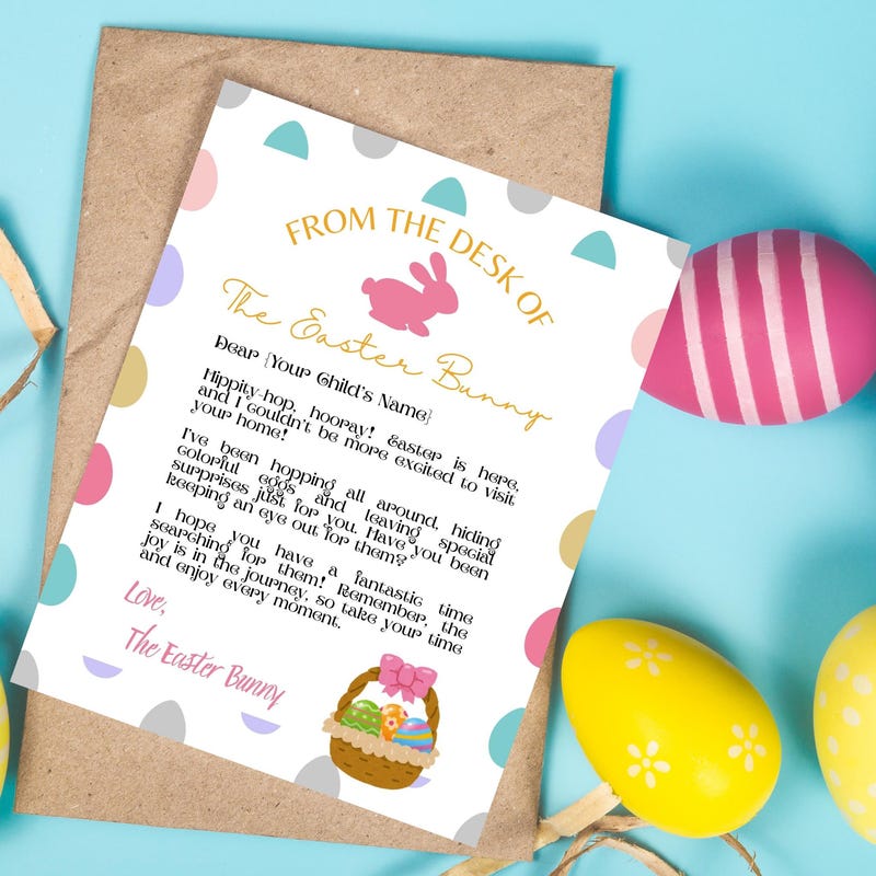 Easter Bunny Letter - Etsy