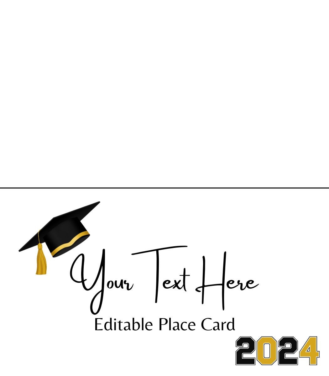Graduation Buffet Card Template Graduation Place Card Food Card ...