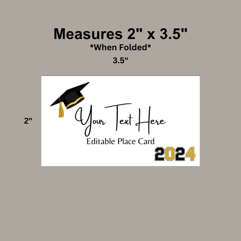 Graduation Buffet Card Template Graduation Place Card Food Card ...