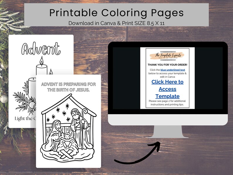 Advent Coloring Pages for Kids, Printable Advent Wreath Coloring ...