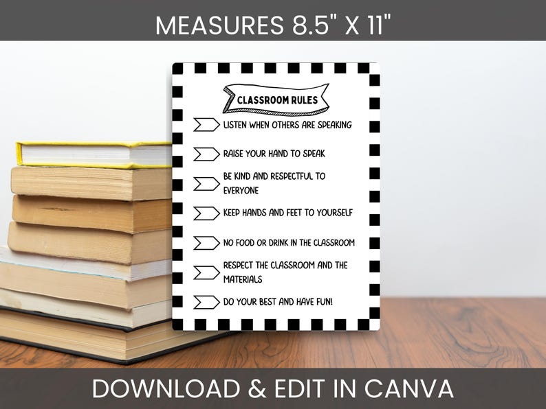 Printable Classroom Rules | Classroom Rules Template | Downloadable ...
