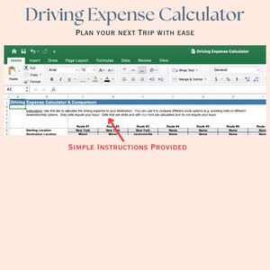 Travel Expense - Gas Calculator Template | Excel Instant Download ...