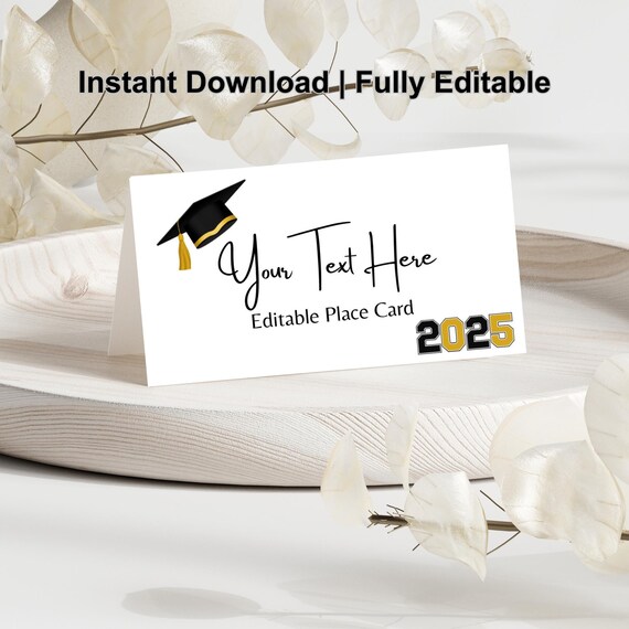 Graduation Place Card Templates Graduation Buffet Card Template