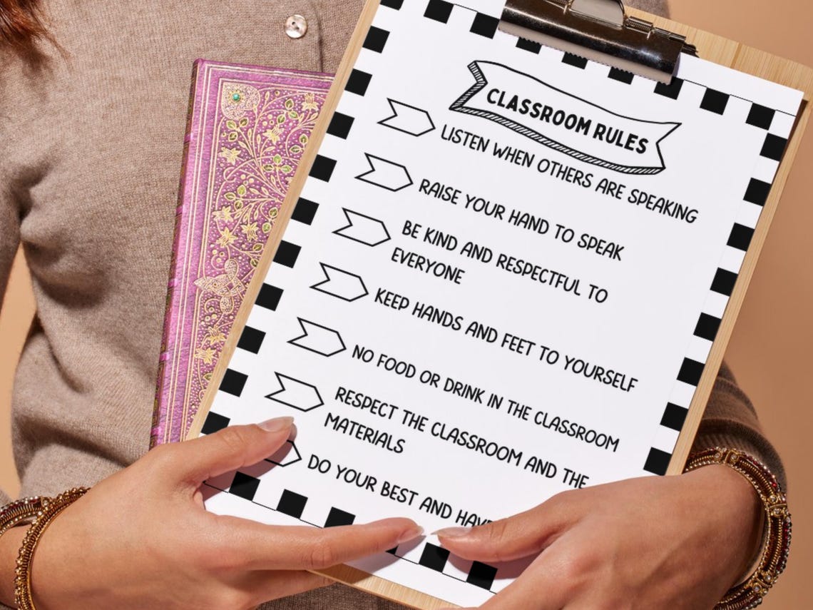 Printable Classroom Rules | Classroom Rules Template | Downloadable ...