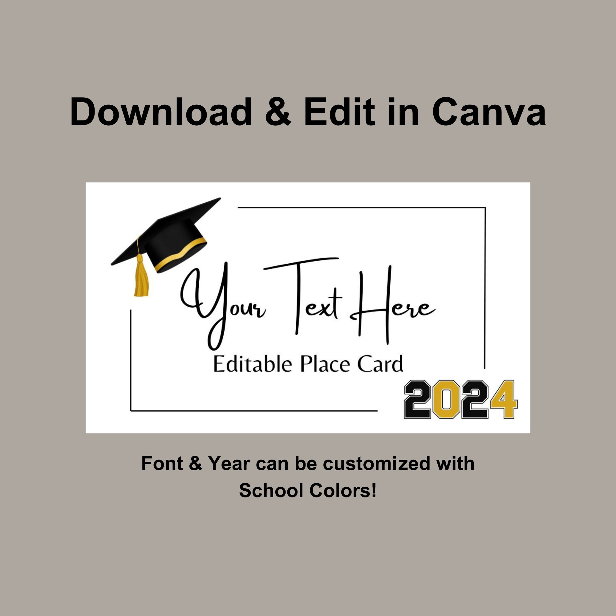 Graduation Buffet Card Template | Graduation Place Card | Food Card ...