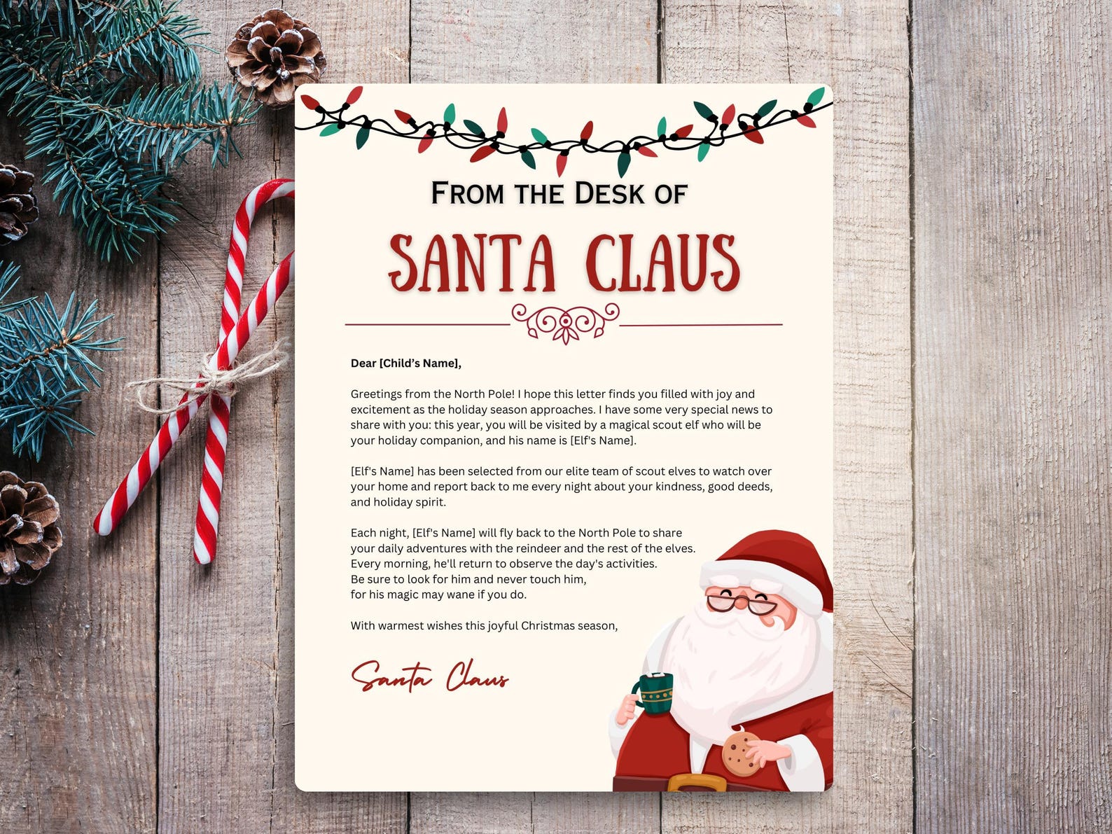 First Time Elf Arrival Letter | Editable Elf Arrival Letter From Santa ...