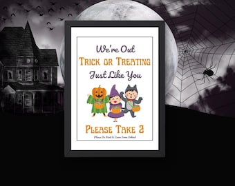 Printable Halloween Candy Bowl Sign - Etsy