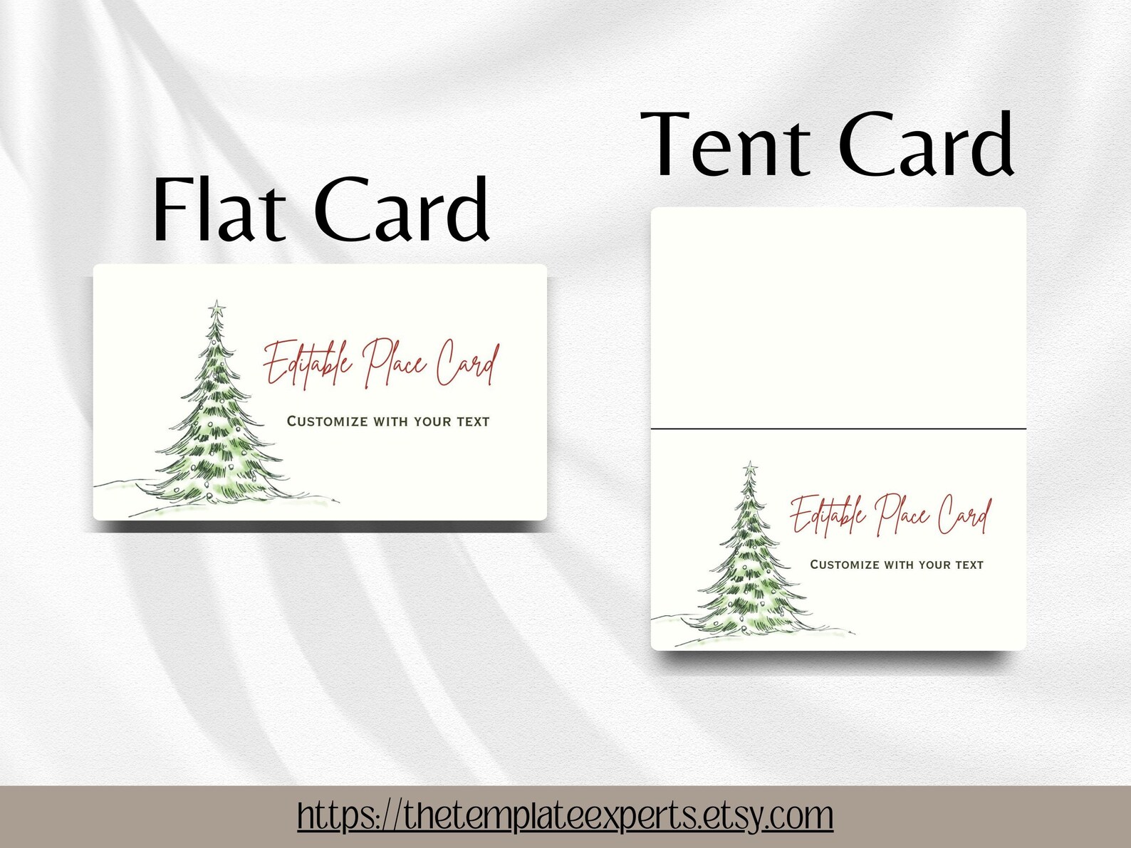 Christmas Buffet Card Template | Rustic Buffet Card Template | Food ...