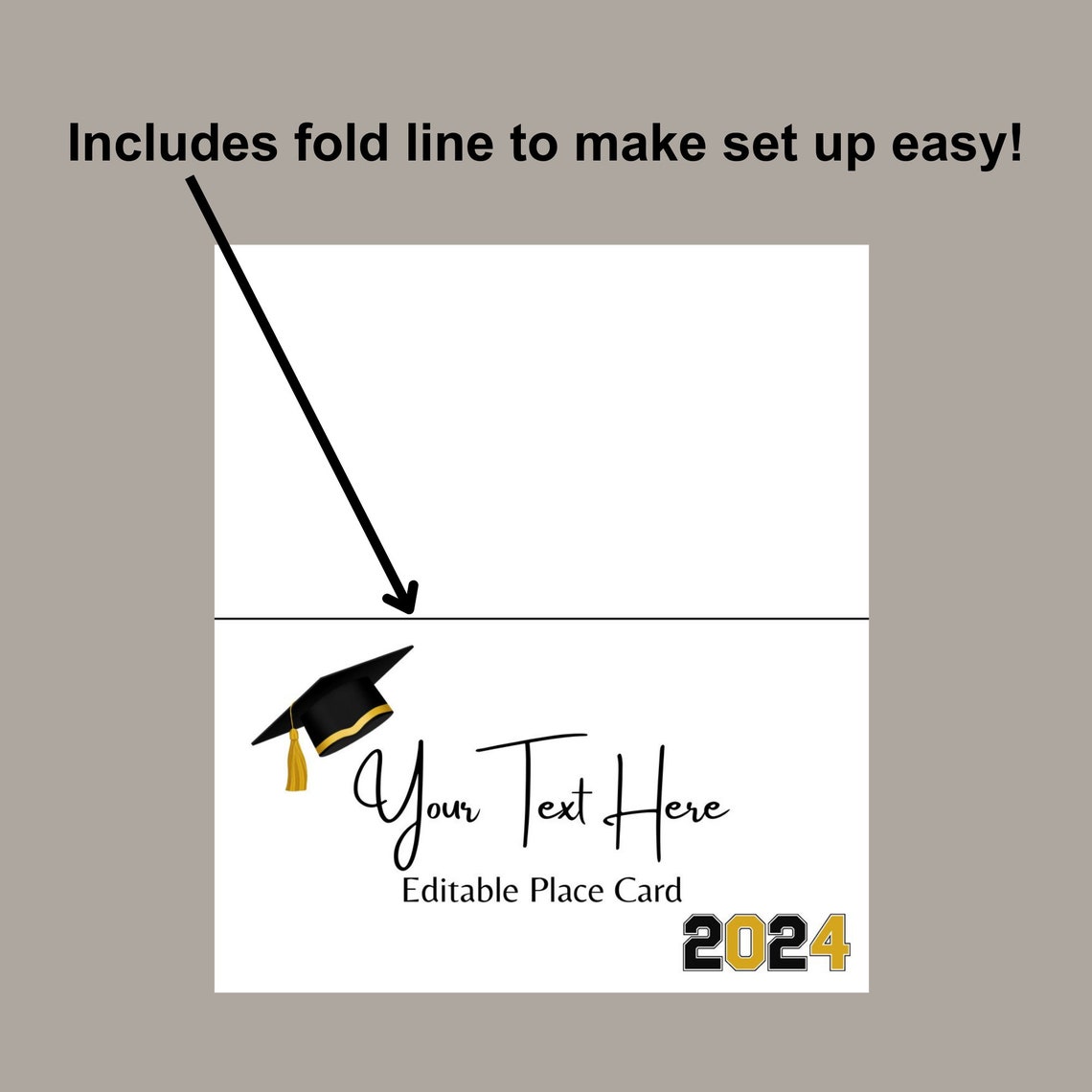 Graduation Buffet Card Template Graduation Place Card Food Card ...