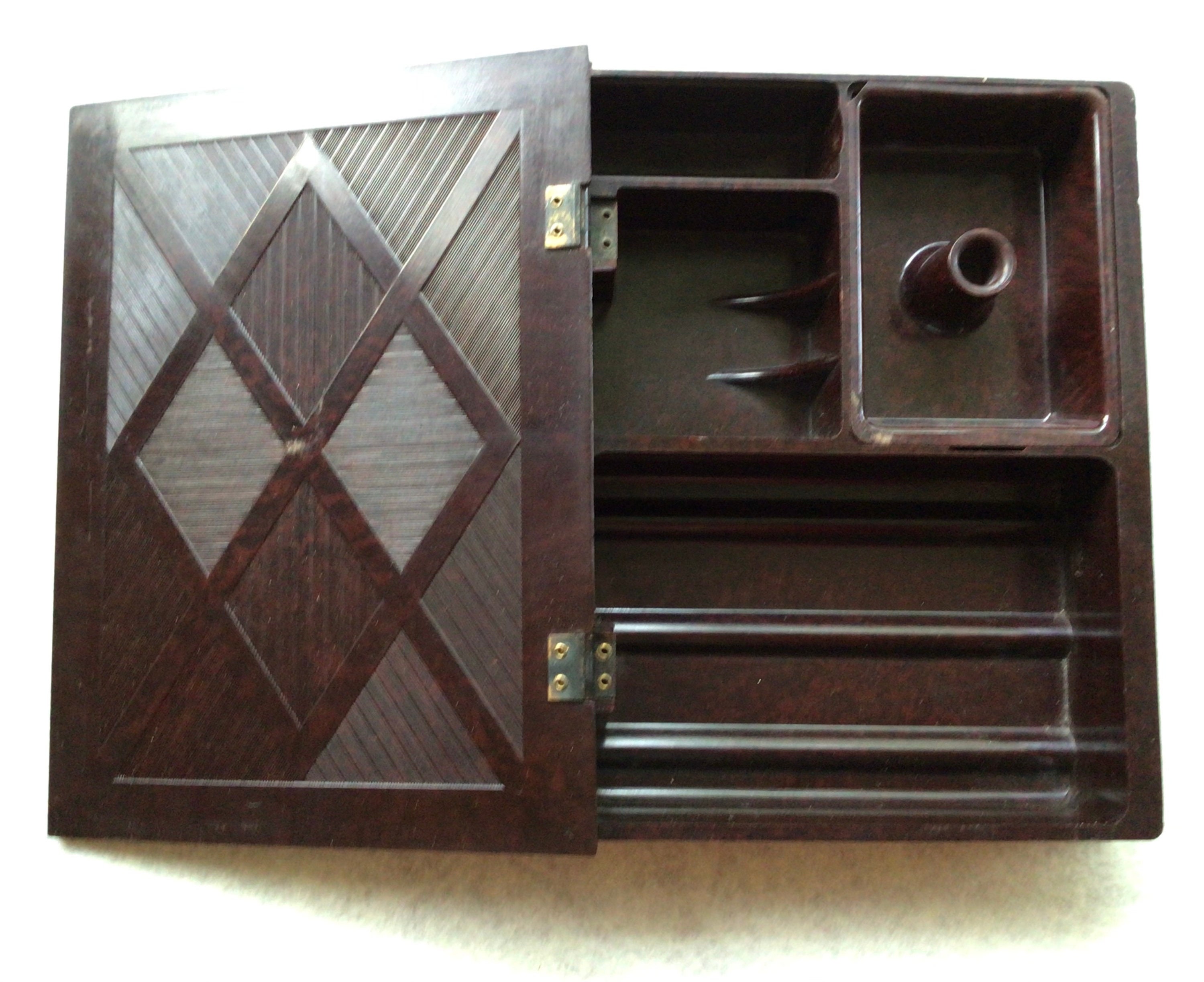 Vintage Rare Coltrock Bakelite Book Humidor Courtship of Lady Nicotine ...