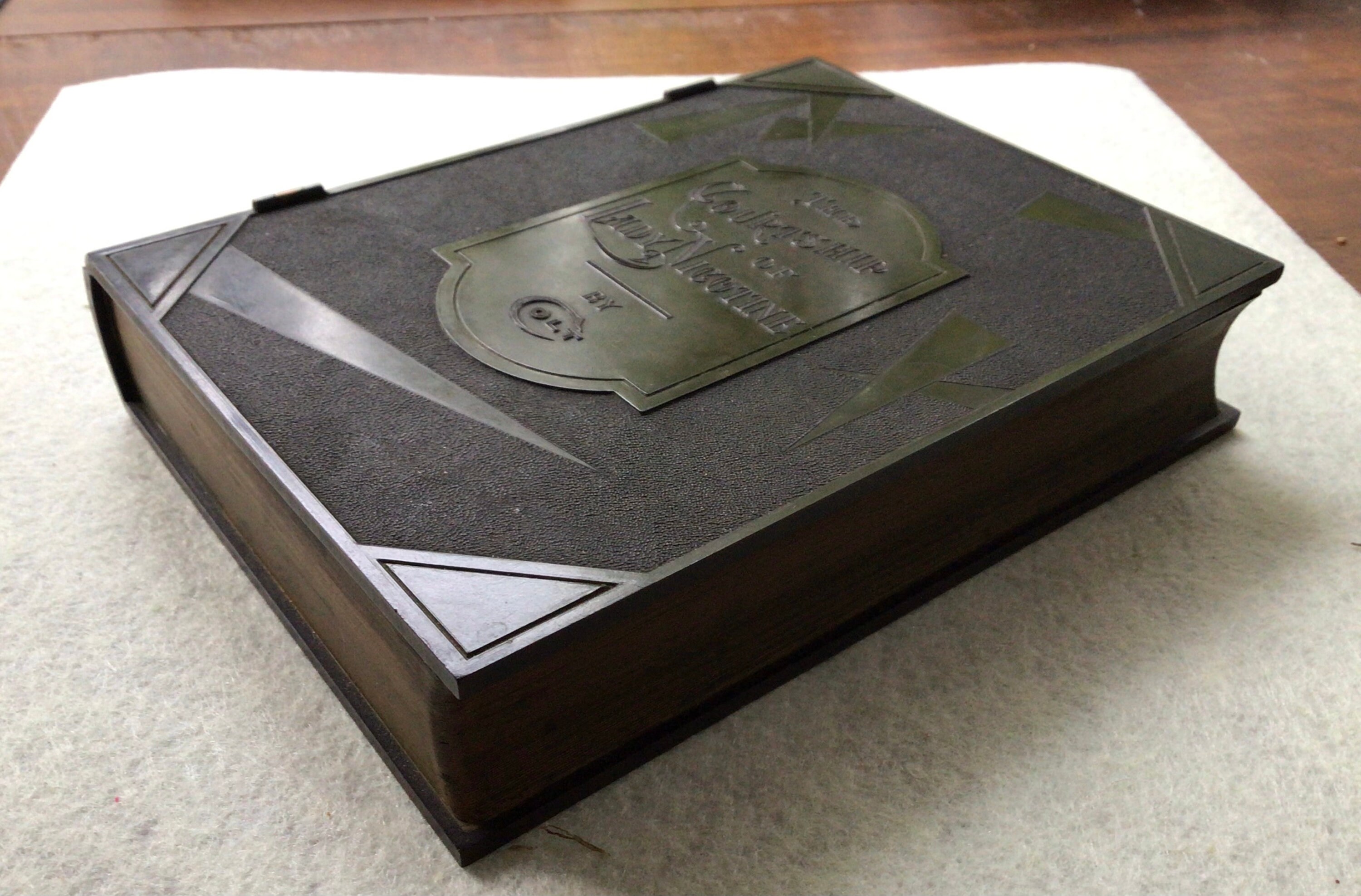 Vintage Rare Coltrock Bakelite Book Humidor Courtship of Lady Nicotine ...