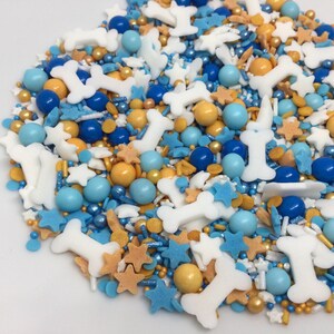 Bluey Cupcake Sprinkles Mix. Edible Bingo Birthday Cake Decorations ...