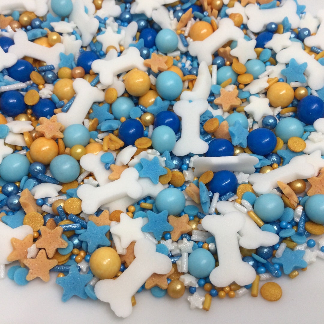 Bluey Cupcake Sprinkles Mix. Edible Bingo Birthday Cake Decorations ...