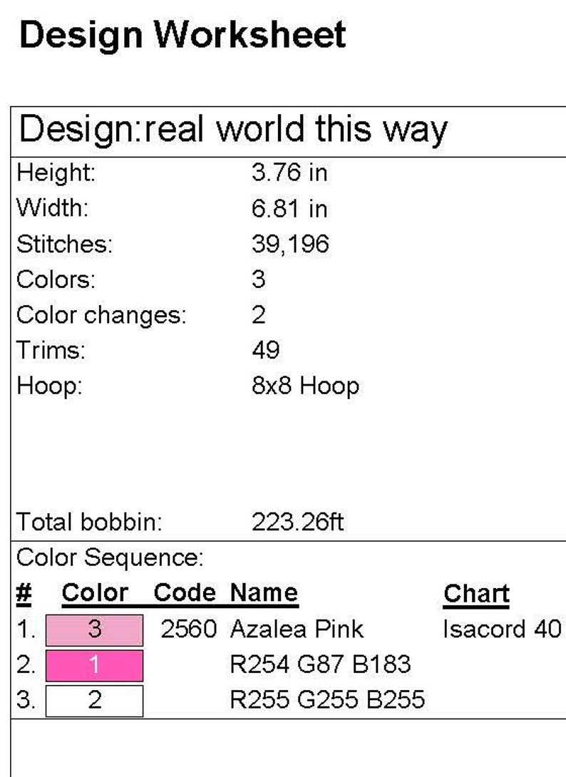 Real World This Way Machine Embroidery File With and Without Background ...