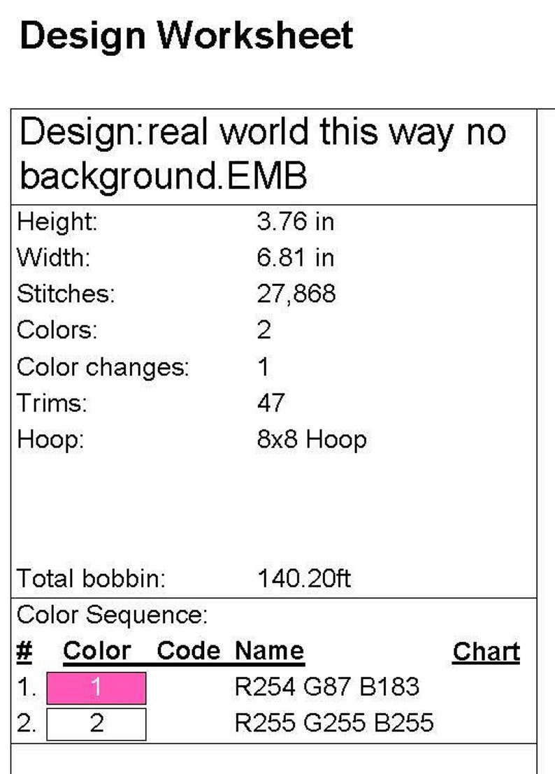 Real World This Way Machine Embroidery File With and Without Background ...