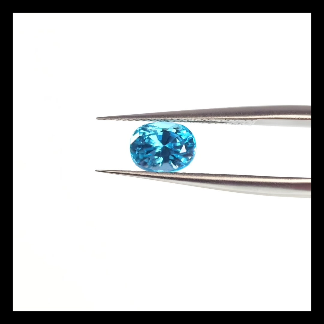 Natural Blue Zircon 1.92ct Oval Cut Loose Bright Blue Stone - Etsy