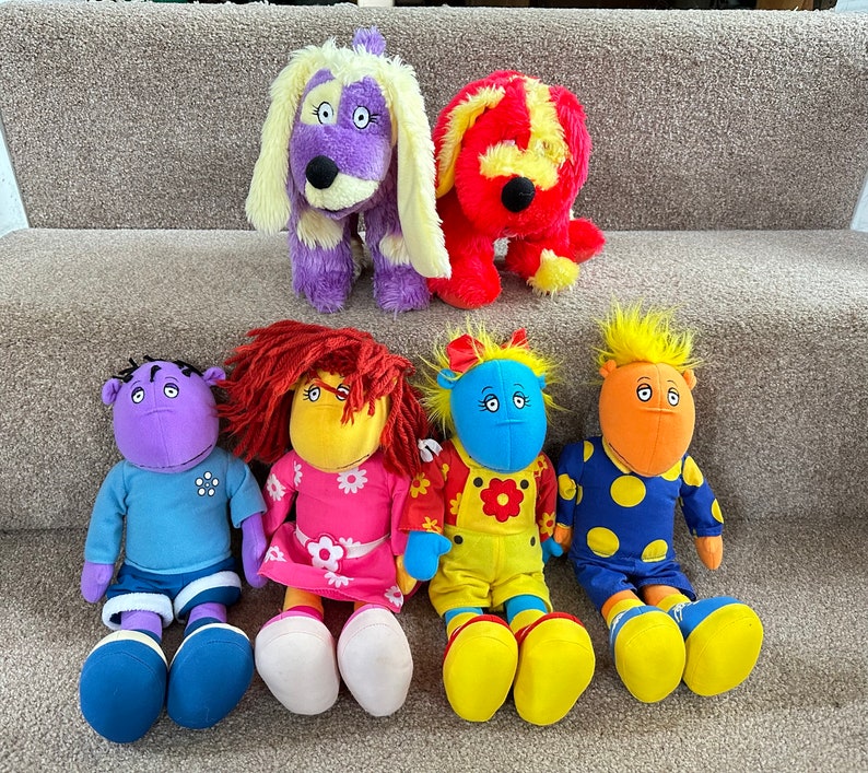 Vintage Full Set of 6 Tweenies Soft Toys 13 Milo Jake Fizz Bella ...
