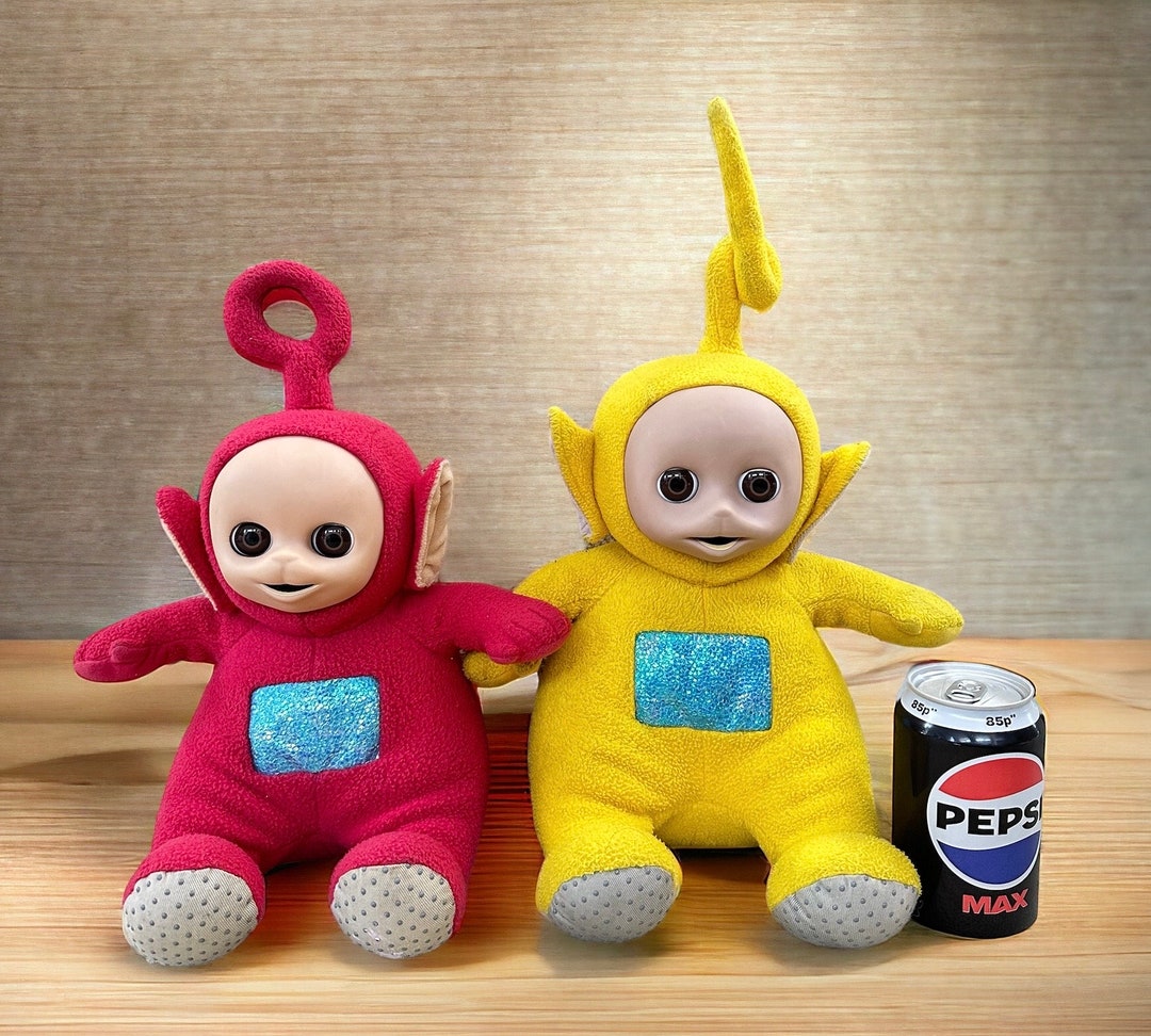 Vintage 1996 Teletubbies Talking Po & Lala Soft Toys Open Close Eyes ...