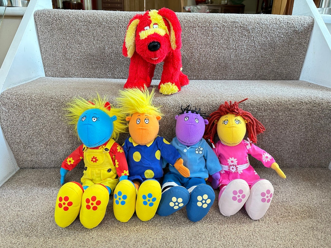 Vintage Full Set of 5 Tweenies Soft Toys Milo Jake Fizz Bella 13 Dolls ...