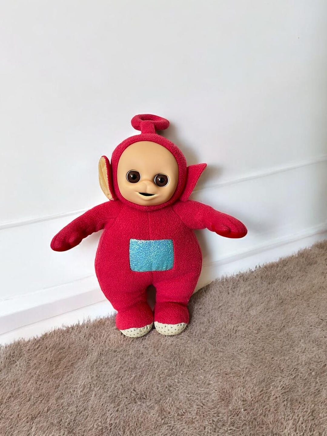 Vintage 1996 Talking Teletubbies 15" Po Red Soft Toy Blinking Eyes ...