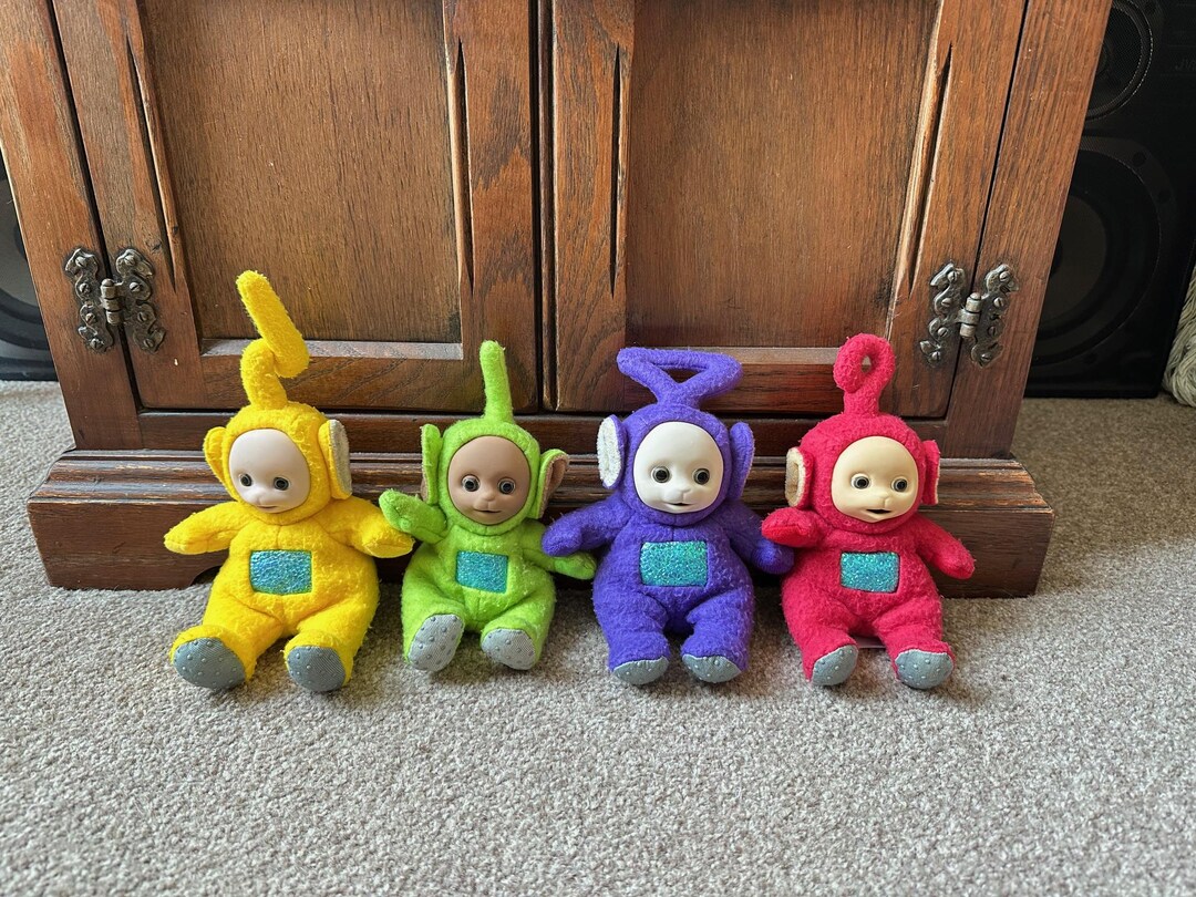4 X Vintage 1996 Full Set Teletubbies Mini Beanie Tinky Winky Lala Po ...