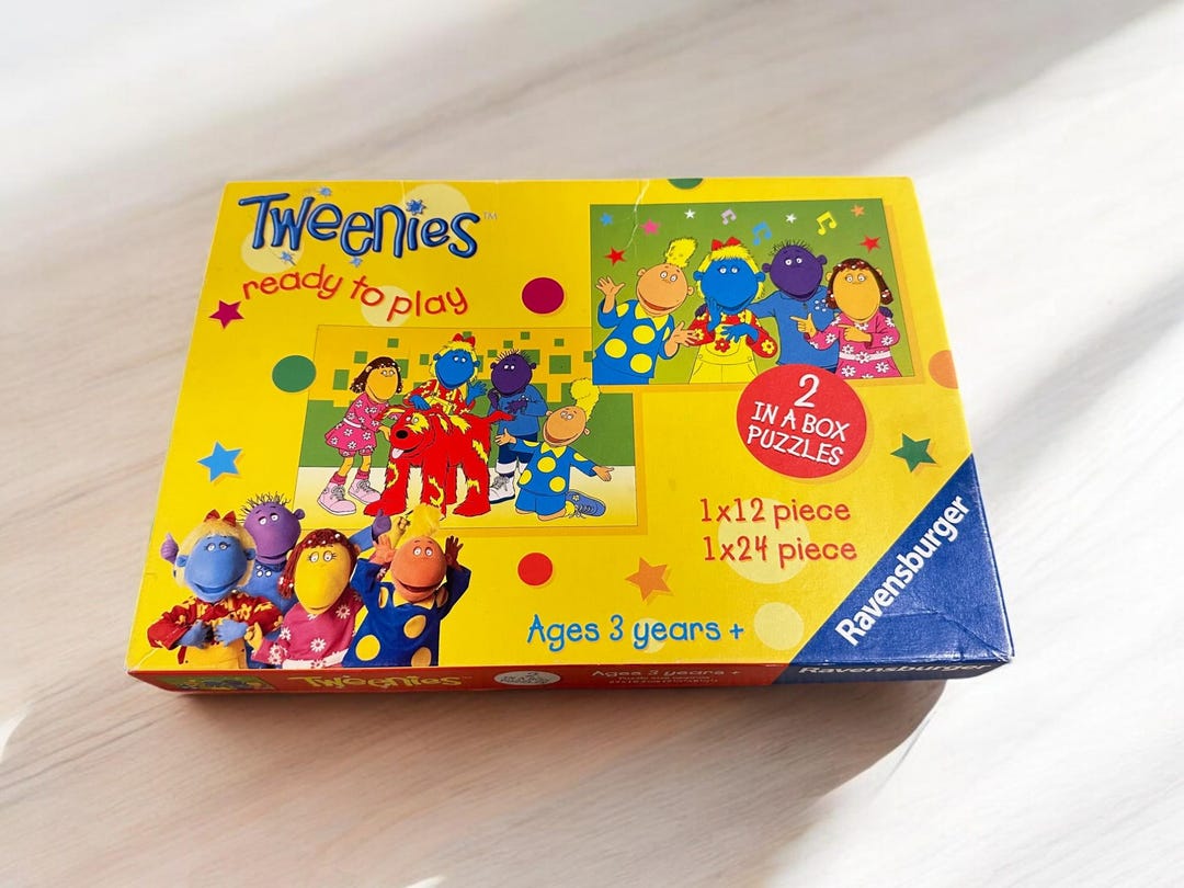 Vintage 1998 Tweenies 2 in A Box Jigsaw Puzzles 12 & 24 Pieces Age 3 ...