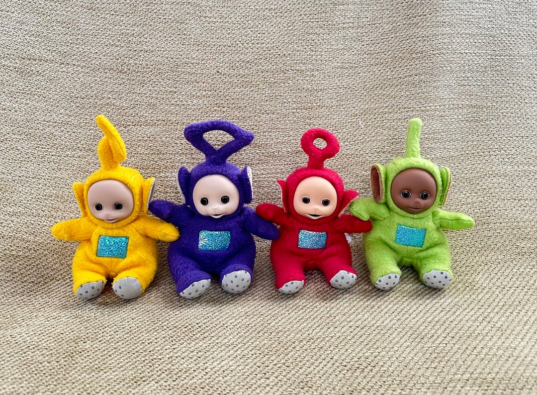 4 X Vintage 1996 Full Set Teletubbies Mini Beanie Tinky Winky Lala Po ...