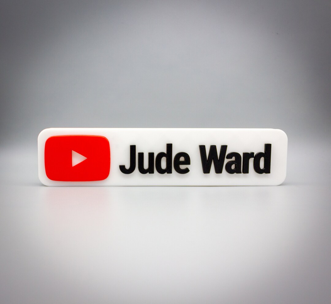 Personalized Youtube Inspired Nameplatecustom Youtube Desk Plate ...