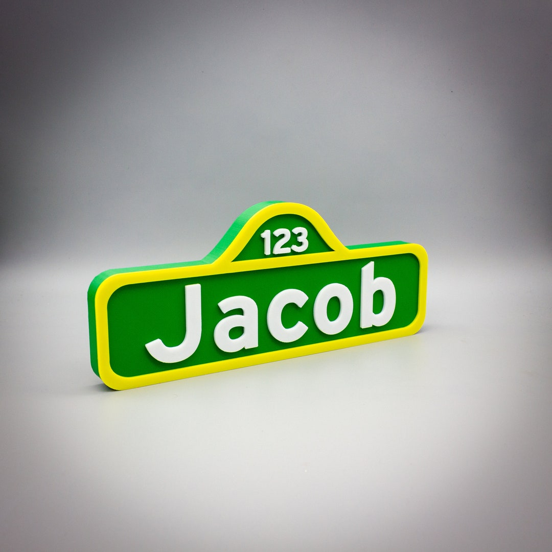 Personalized Street Nameplate Plaque Themed Kid's Room - Etsy