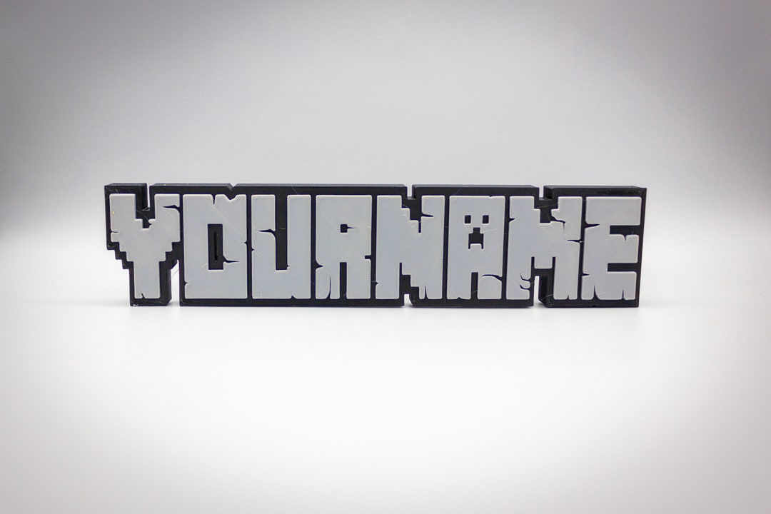 Personalized Minecraft Inspired Nameplatepersonalized Minecraft Desk ...