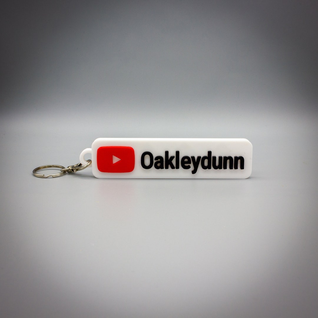 Personalized Youtube Inspired Name Keyringcustom Youtube Keyring ...