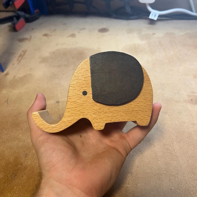 Wooden Animal Phone Stand - Etsy UK
