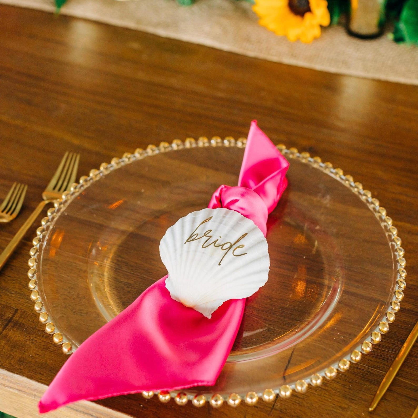 Scallop Seashell Place Cards Wedding| Wedding Name Cards | Beach ...