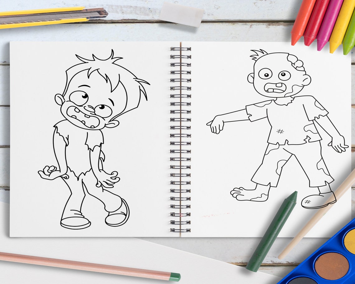 5 Pages Cartoon Colouring Book Colouring for Kids Family Fun - Etsy