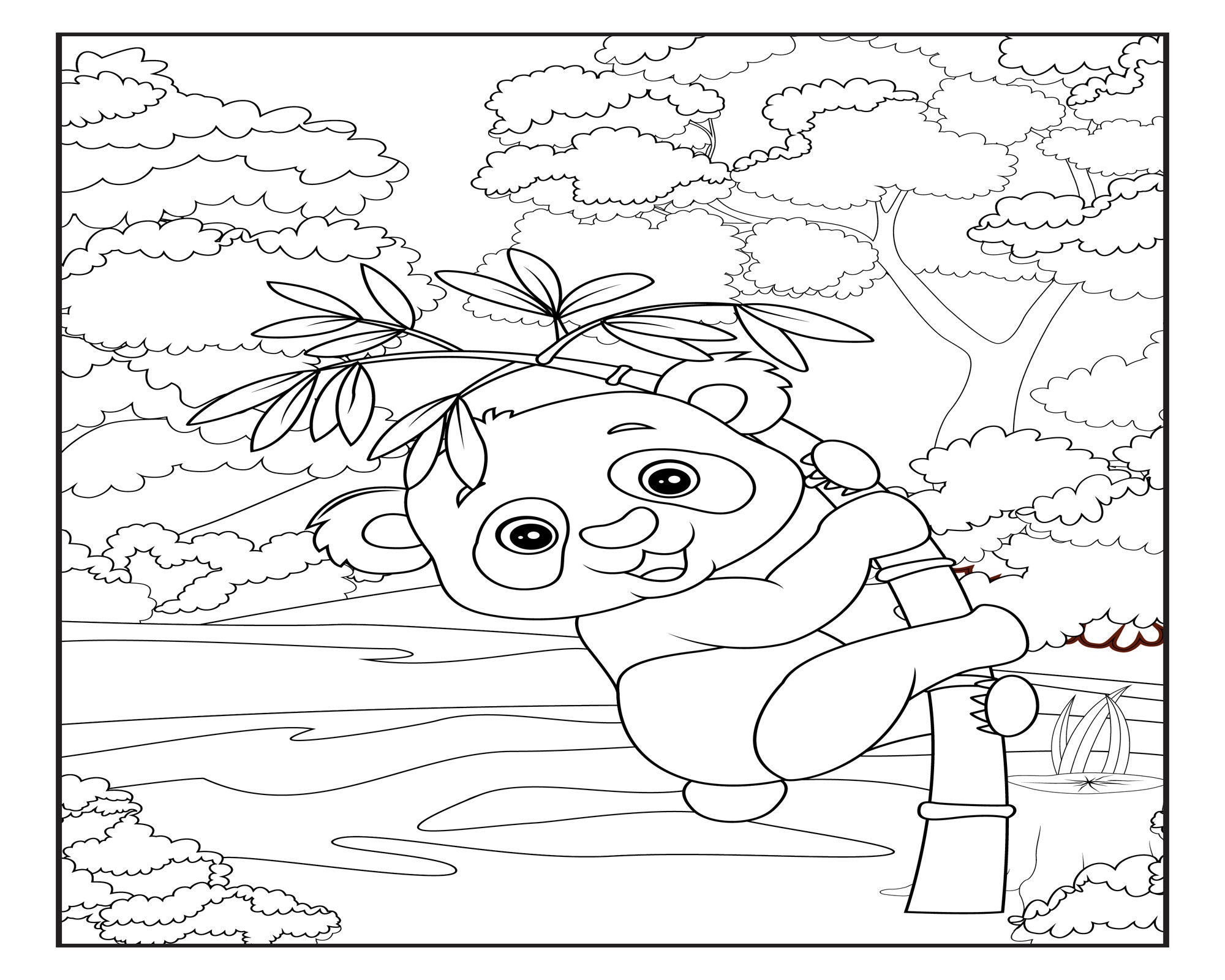 25 Colouring Pages, Panda Colouring Book, Digital Download, Kids ...