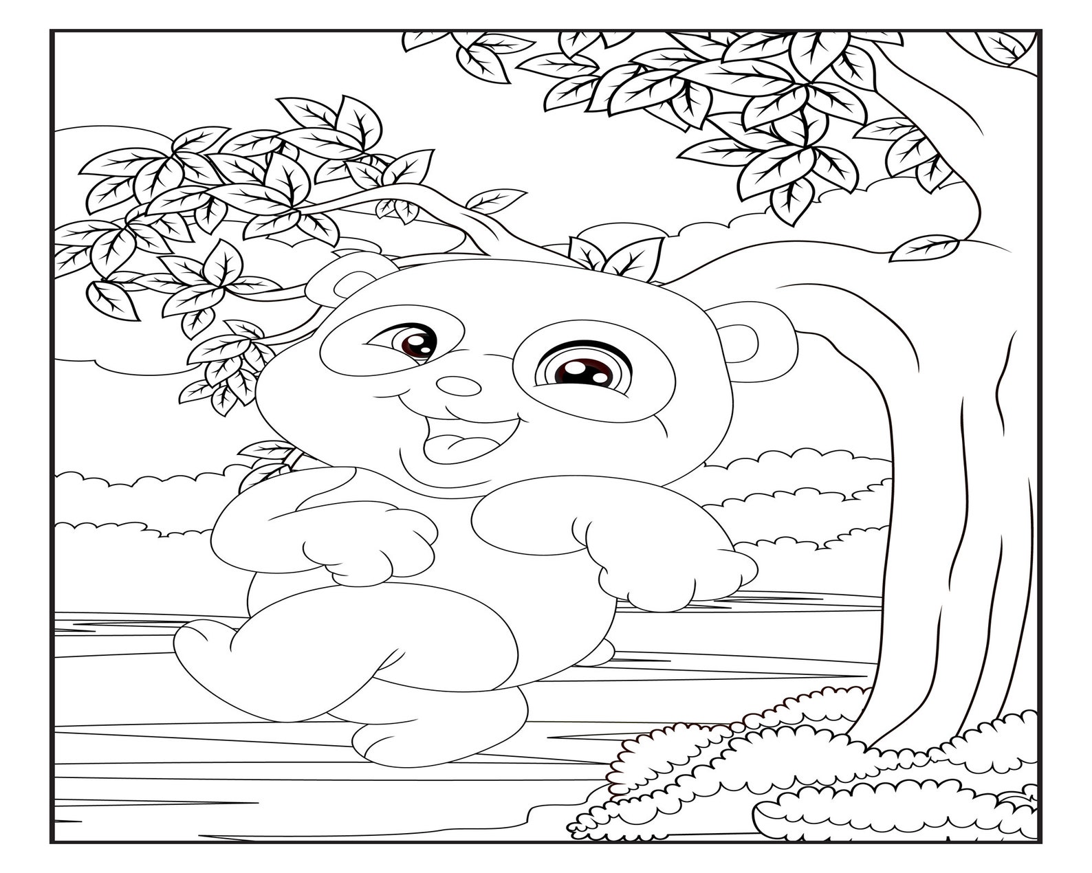 25 Colouring Pages, Panda Colouring Book, Digital Download, Kids ...