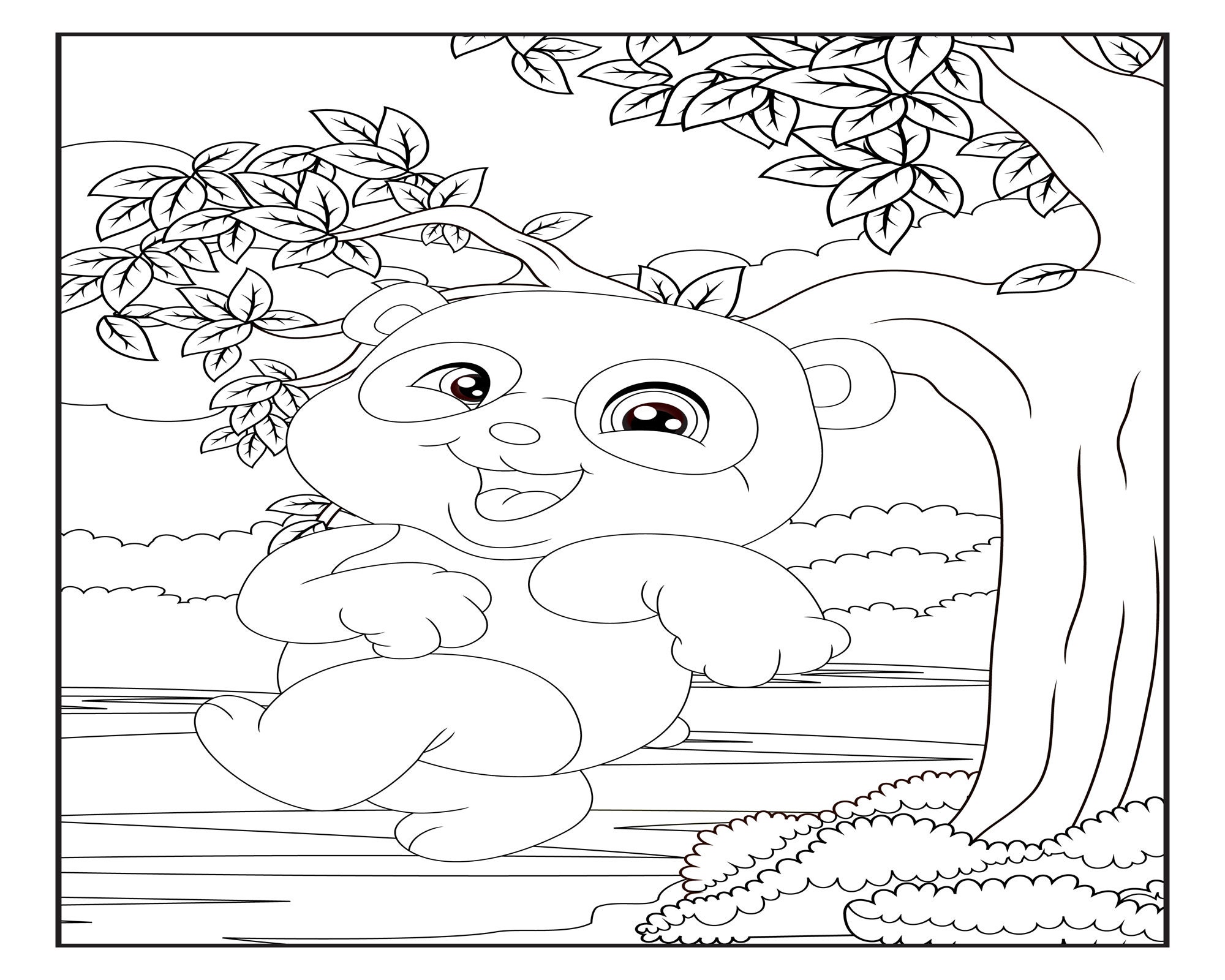 25 Colouring Pages, Panda Colouring Book, Digital Download, Kids ...