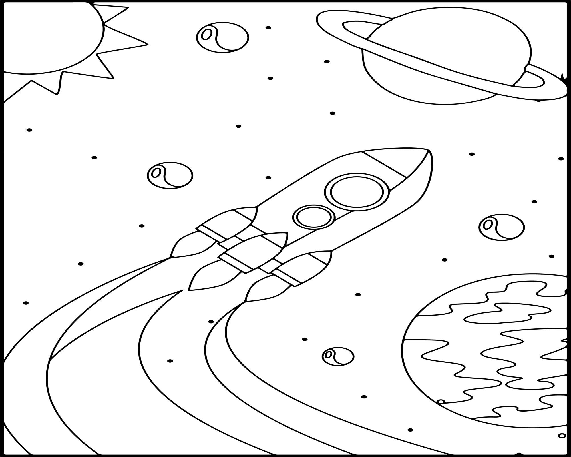 10 Colouring Pages, Space Colouring, Colouring in Digital, Digital ...