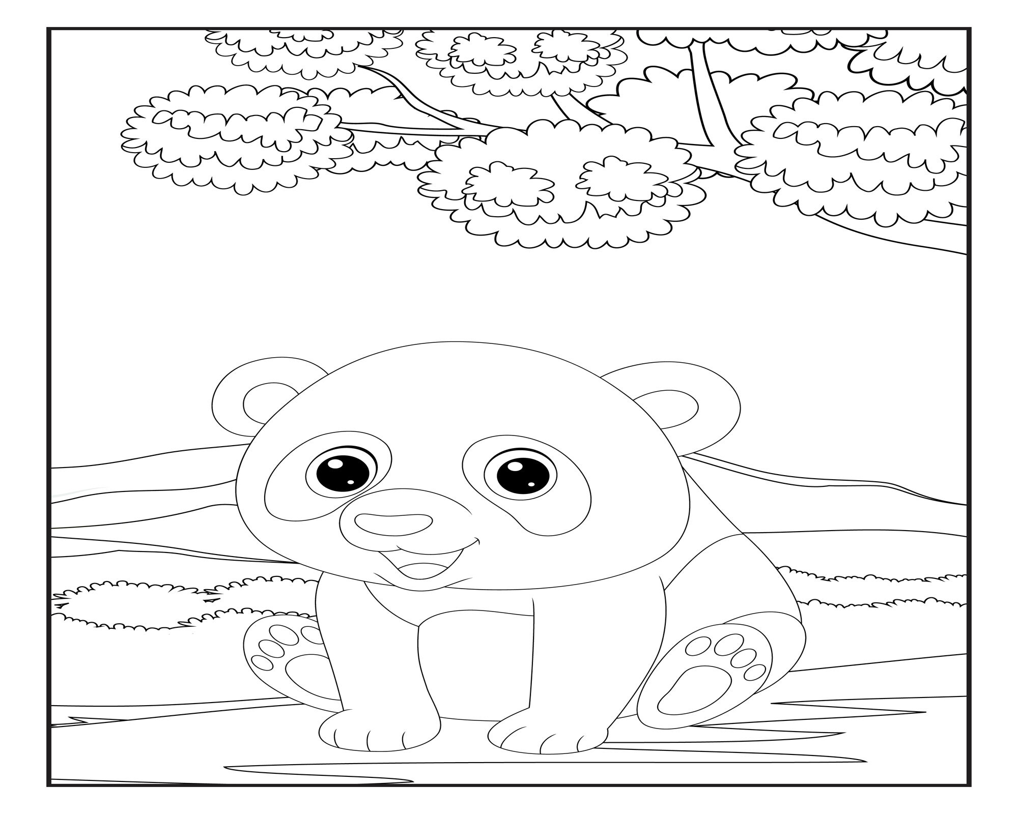 25 Colouring Pages, Panda Colouring Book, Digital Download, Kids ...