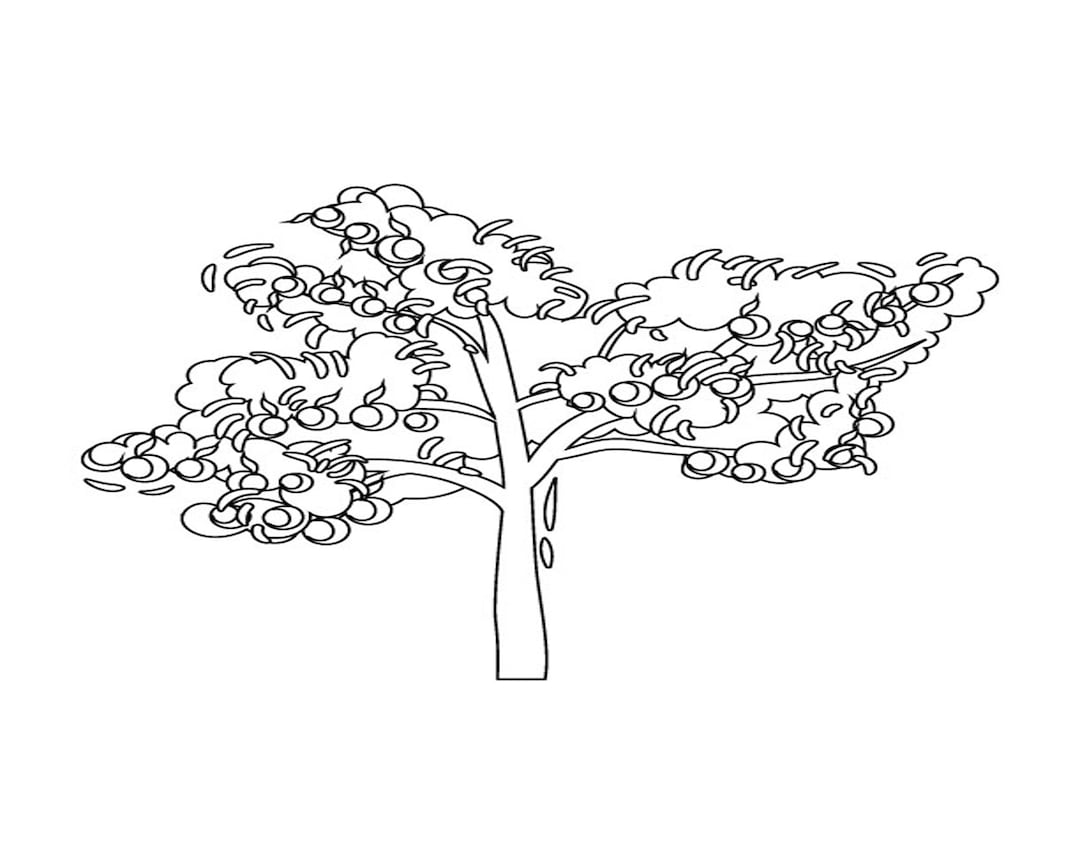 5 Pages Colouring Book, Tree Colouring Book, Mindful Colouring ...