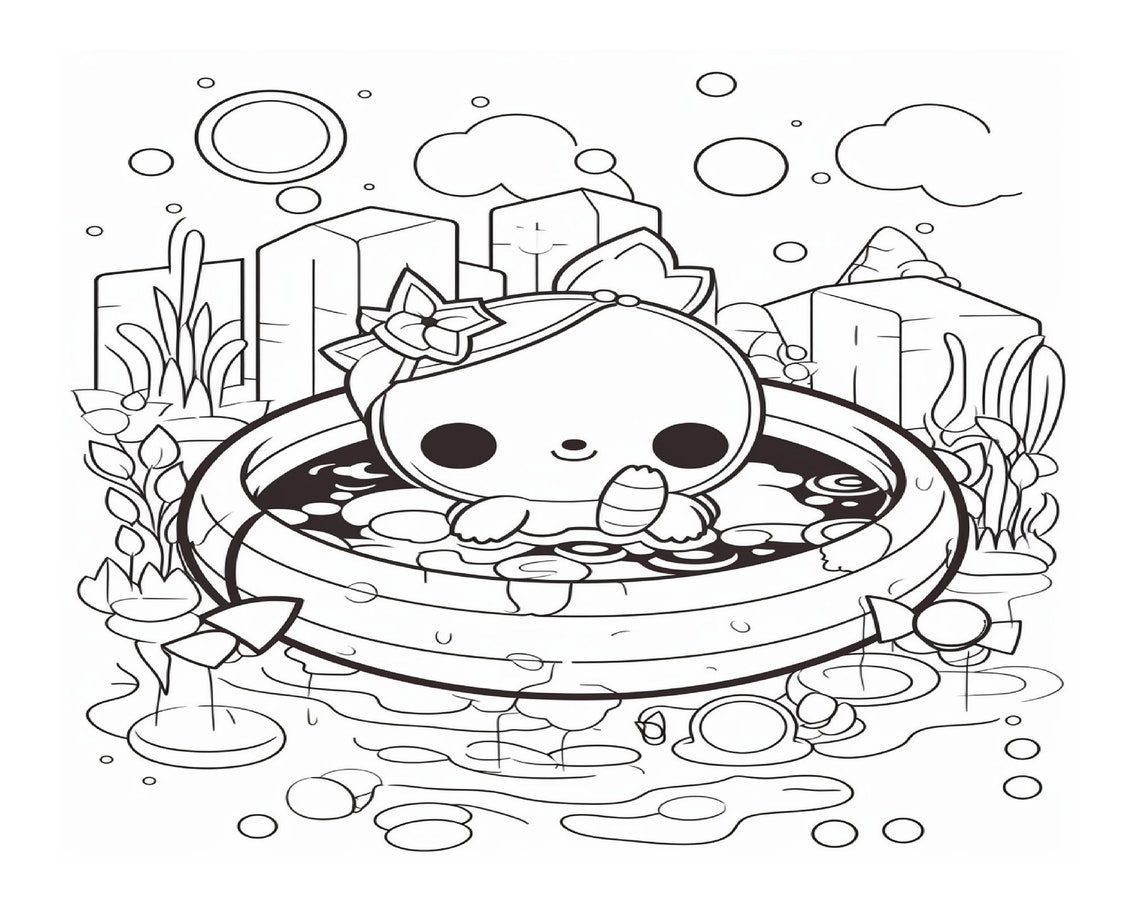 10 Colouring Pages, Kawai Colouring Book, Kawai Colouring, Colouring ...